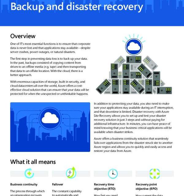 Backup and Disaster Recovery - Intrious