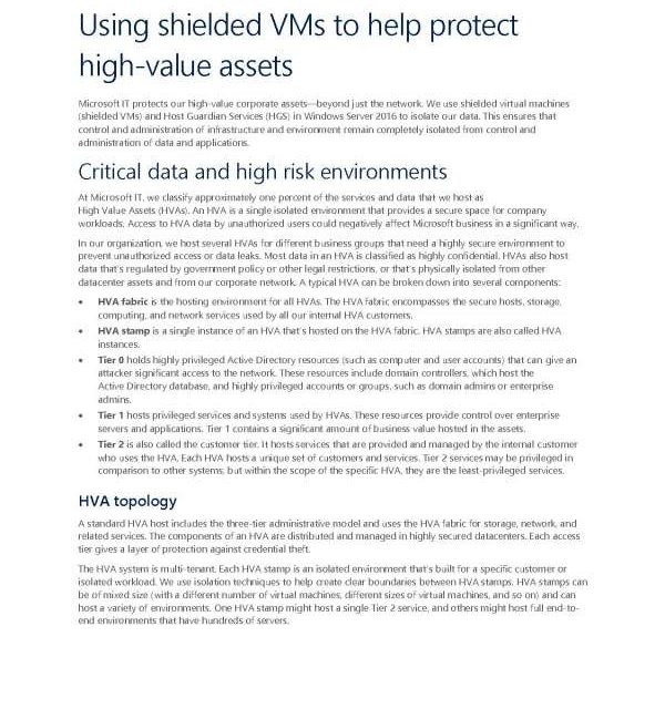 Using shielded virtual machines to help protect high-value assets ...